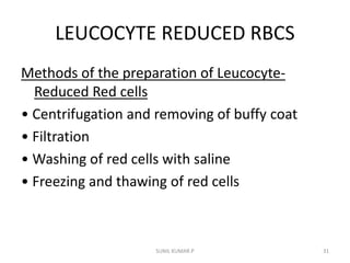 Blood component preparation | PPTX