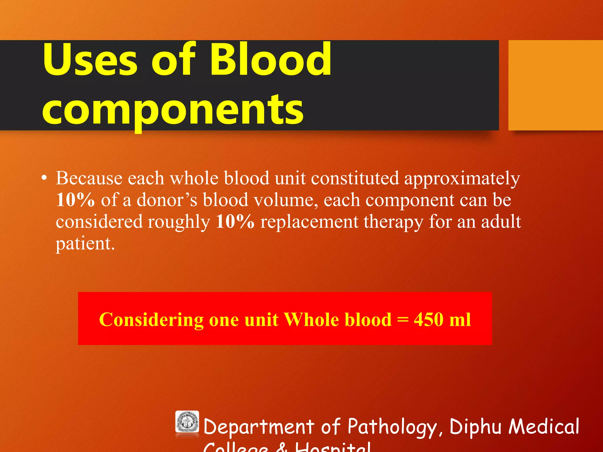 Blood component – Principles of separation & indication.pptx
