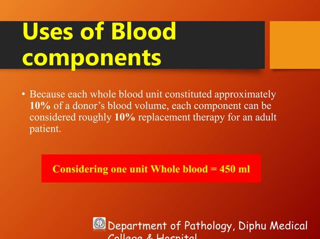 Blood component – Principles of separation & indication.pptx | Blood ...