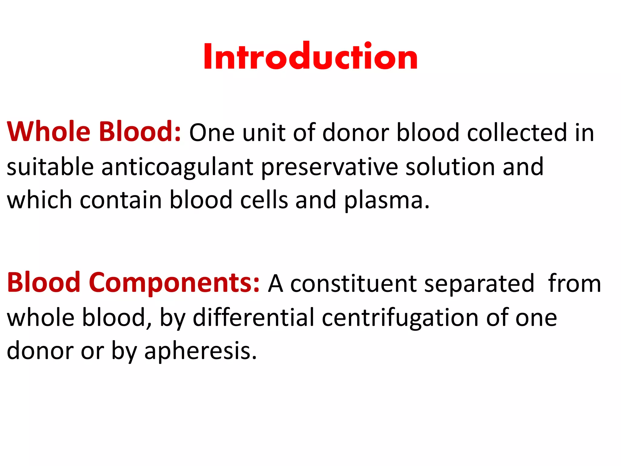 Blood component processing & | PPTX