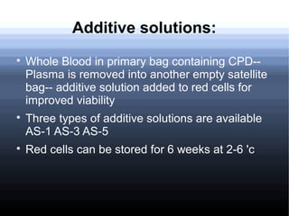 Blood components | PPT