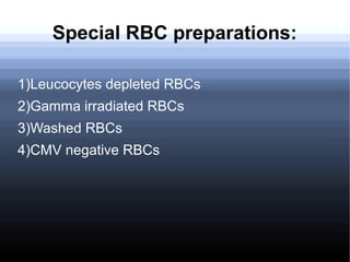 Blood components | PPT