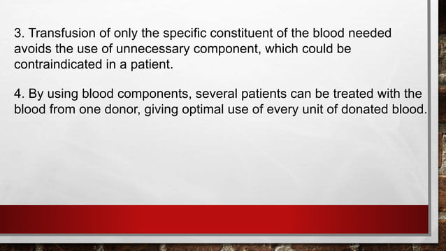 Blood components | PPT