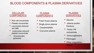 Blood components | PPTX