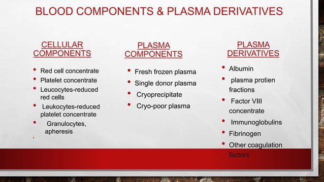 Blood components | PPT