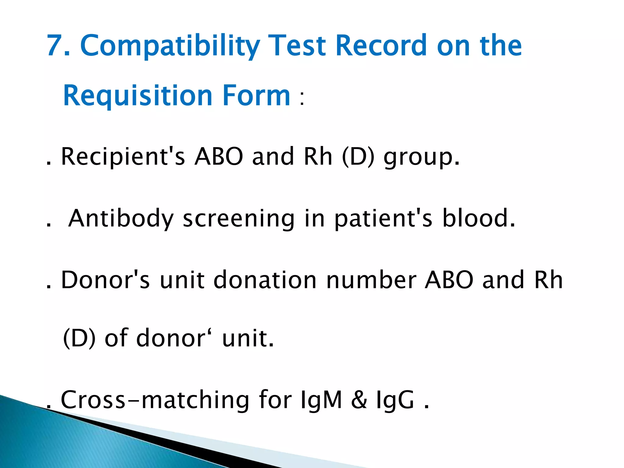 Blood component, sample collection, storage, preservation | PPTX