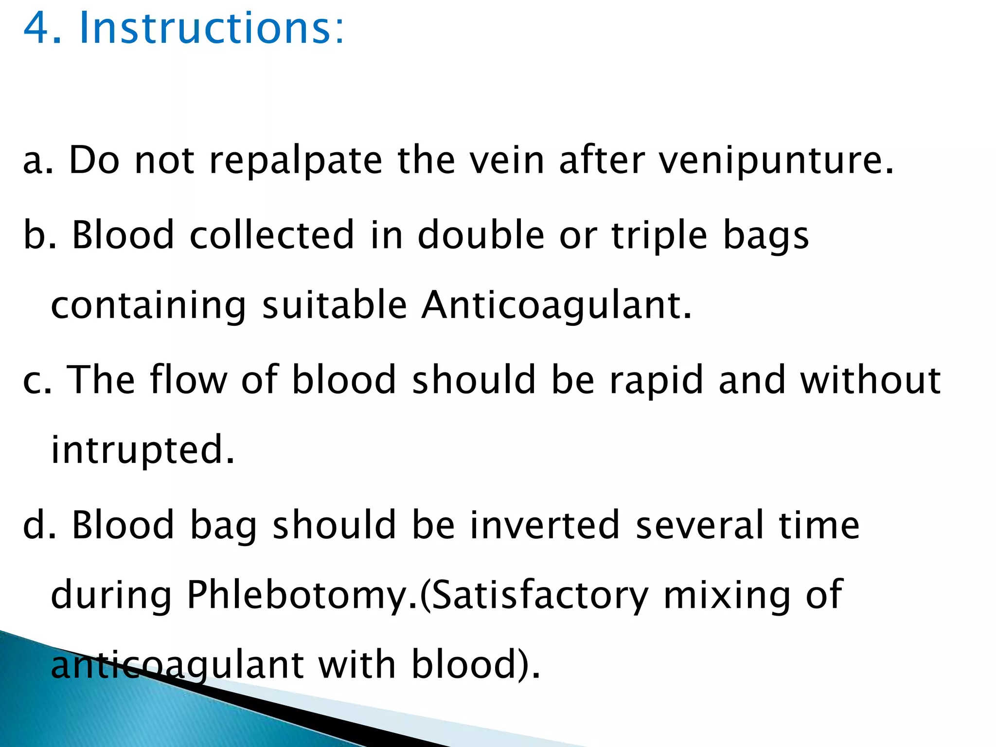Blood component, sample collection, storage, preservation | PPTX