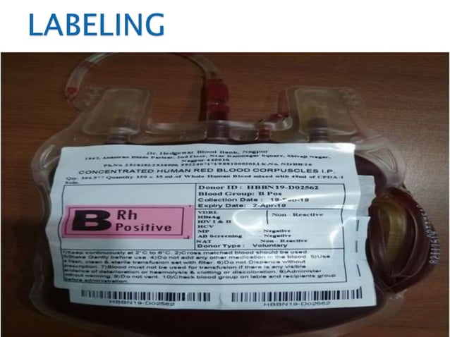 Blood component, sample collection, storage, preservation | PPTX