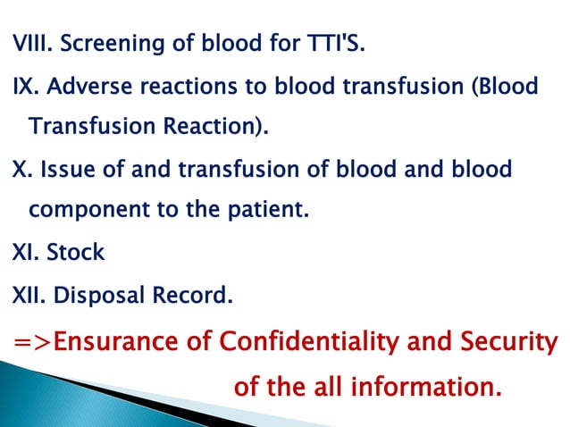 Blood component, sample collection, storage, preservation | PPTX