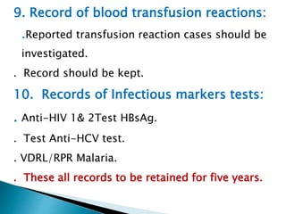 Blood component, sample collection, storage, preservation | PPTX
