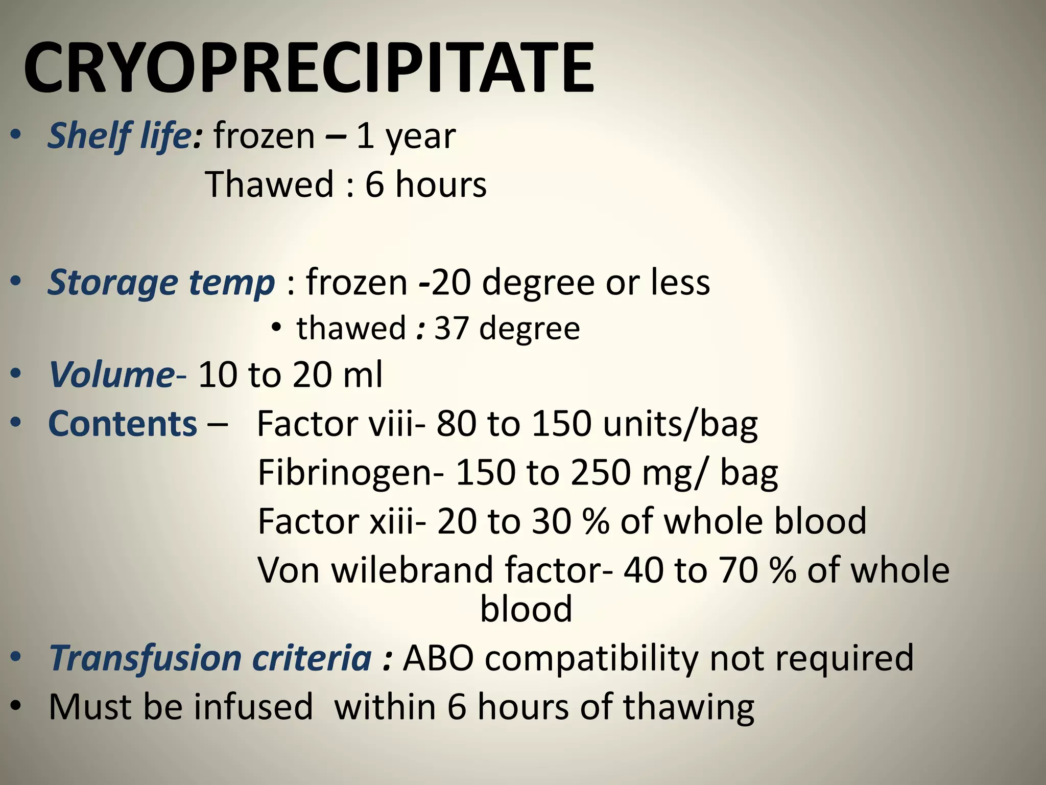 Blood components and its uses | PPTX