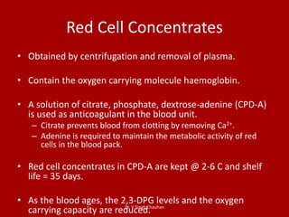 Blood components and plasma products | PPTX