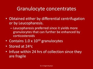 Blood components and plasma products | PPTX