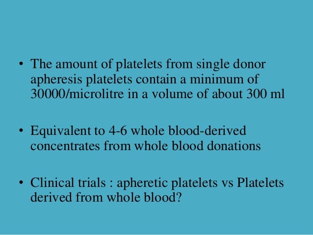 Blood components and preparation