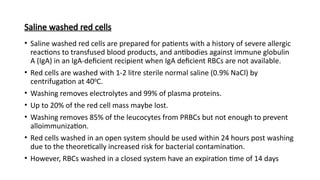 Blood components and Seperation in blood bank | PPTX