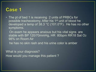 Blood components and transfusion reactions | PPSX