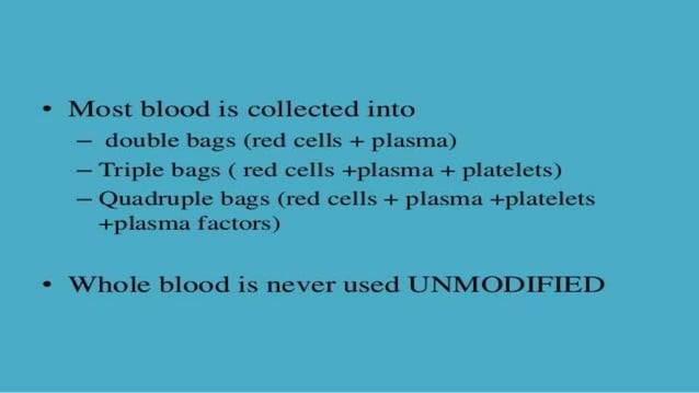 Blood component separation | PPTX