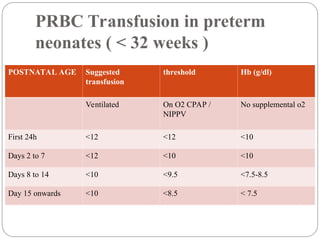 blood components @ neonates.ppt blood transfusion guidelines | PPT