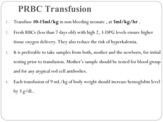 blood components @ neonates.ppt blood transfusion guidelines | PPT