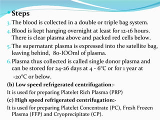 Blood components preparation and therapeutic uses final | PPT