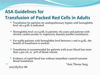 Blood components preparation and therapeutic uses final | PPT