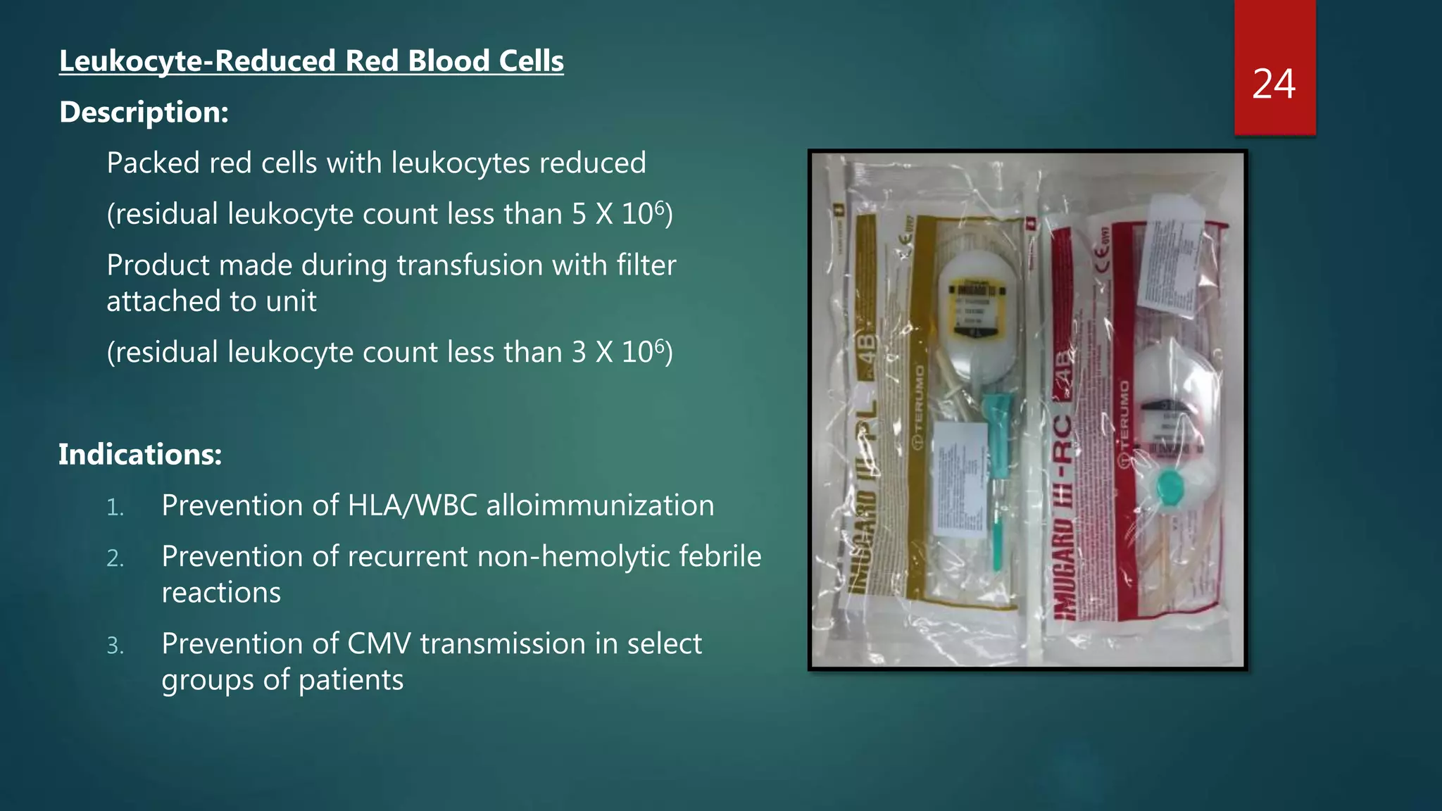 Blood components tranfusion guidelines update | PPTX