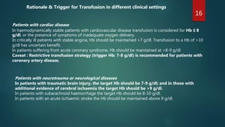 Blood components tranfusion guidelines update | PPTX