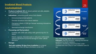 Blood components tranfusion guidelines update | PPTX