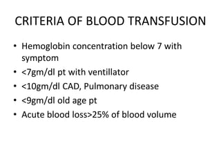 Blood Component Therapy | PDF