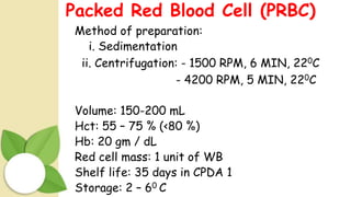 Blood component therapy.dr quiyum | PPTX