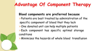 Blood component therapy.dr quiyum | PPTX