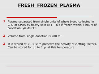 Blood component therapy aarti | PPT