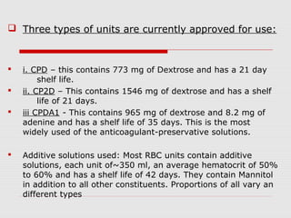 Blood component therapy aarti | PPT