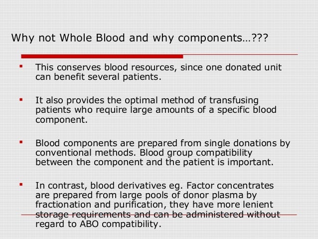 Blood component therapy aarti