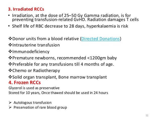 Blood component therapy