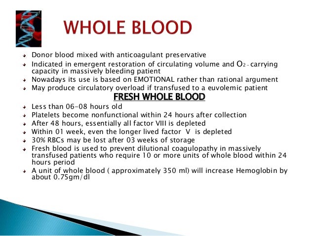 Whole Blood Transfusion