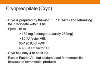 Blood component therapy and transfucion reactions | PDF