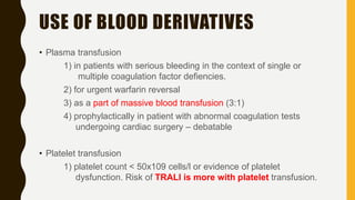 Blood conservation strategy | PPTX