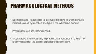 Blood conservation strategy | PPTX
