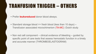 Blood conservation strategy | PPTX