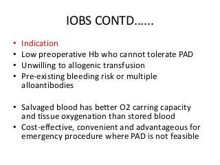 Blood conservation techniques | PPTX