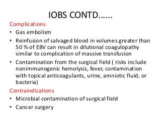 Blood conservation techniques | PPTX