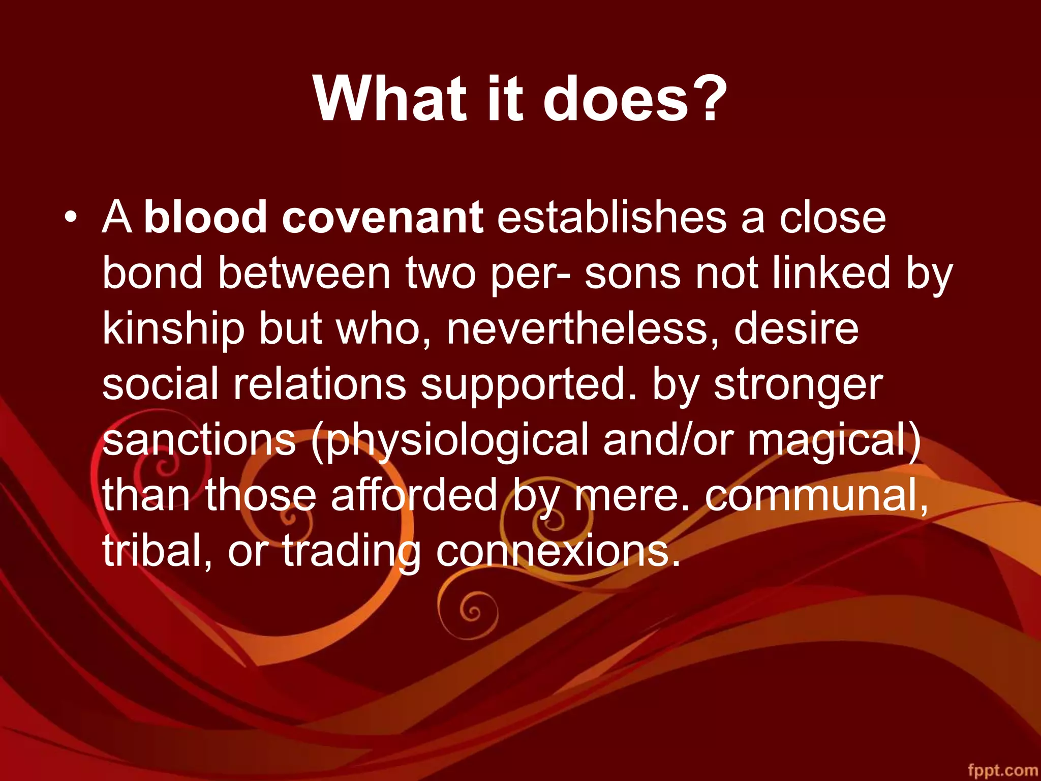 Blood covenant | PPT