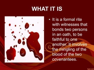 Blood covenant | PPT