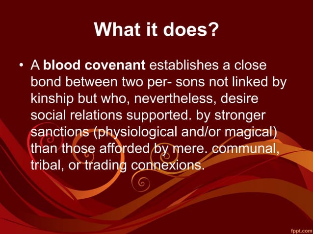 Blood covenant | PPT