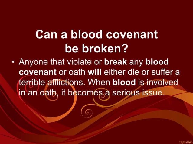 Blood covenant | PPT