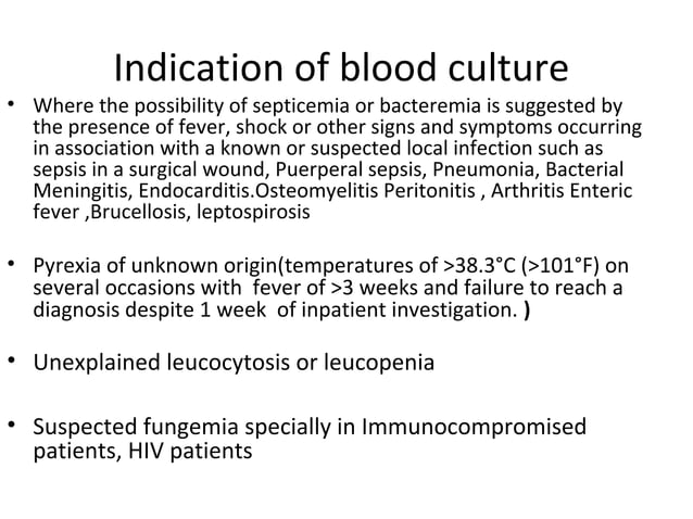 Blood culture | PPT