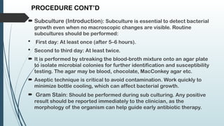BLOOD CULTURE; MANUAL PROCEDURE [power point] | PPTX