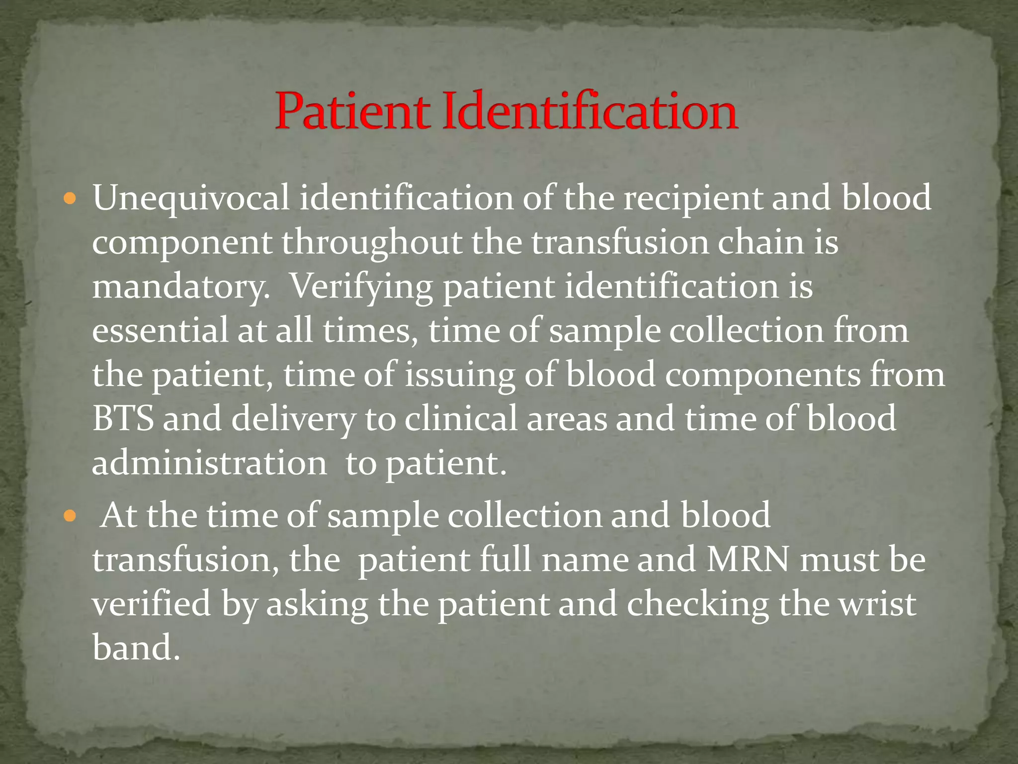 BLOOD TRANSFUSION | PPTX