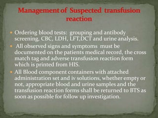 BLOOD TRANSFUSION | PPTX